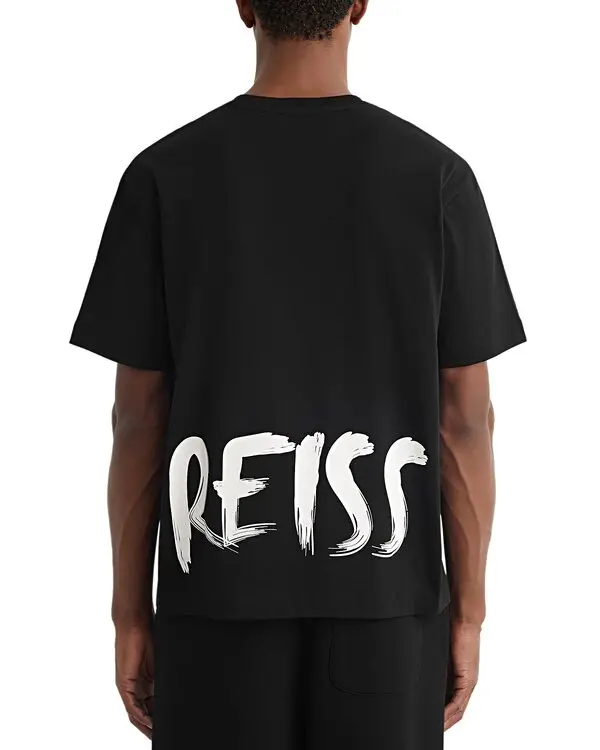 REISS Abbott Short Sleeve Oversized Printed Tee
