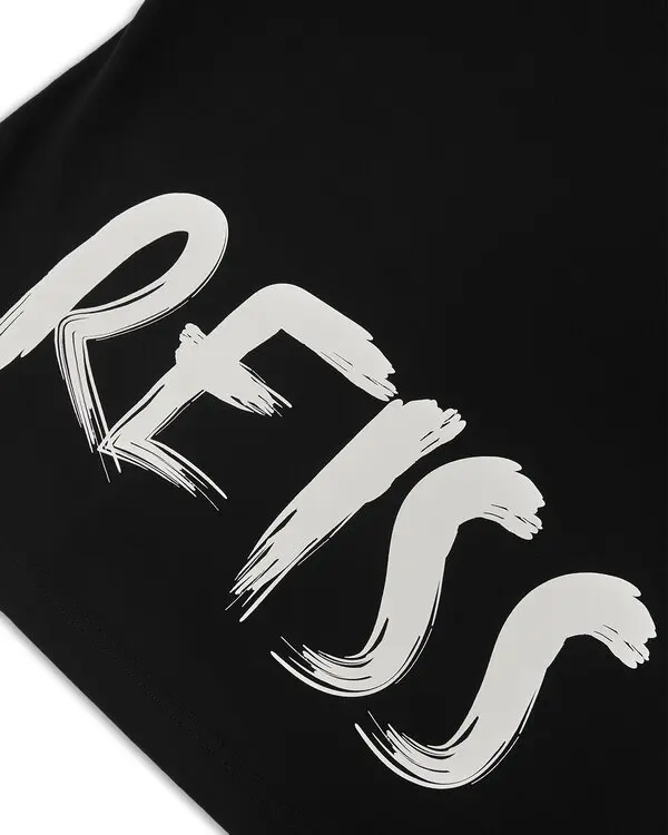 REISS Abbott Short Sleeve Oversized Printed Tee
