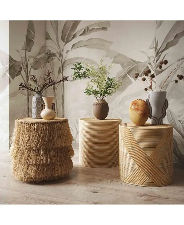 TOV FURNITURE Ceramic Line Art Goblet Vase