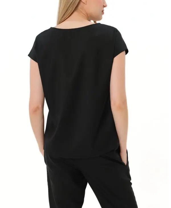 MARION Concealed Zip Satin Maternity Top