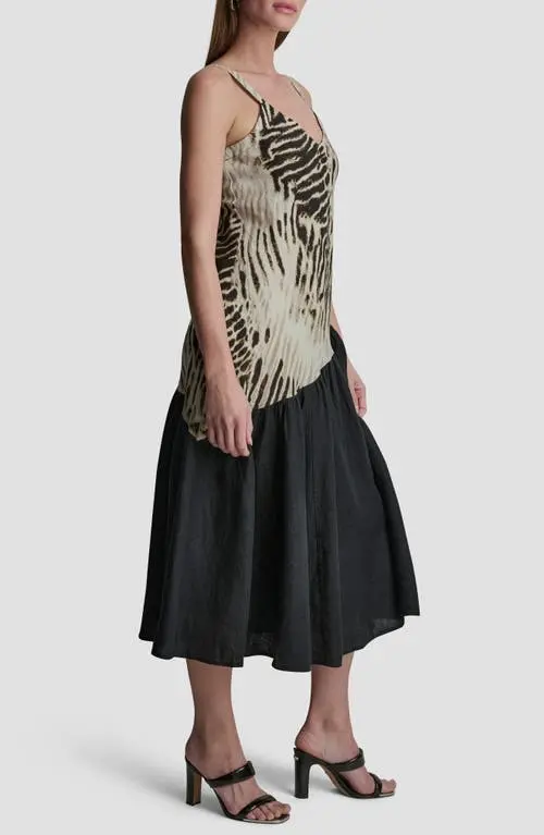 dkny asymmetrical dress DKNY Women's Side Tie Faux Wrap Midi Dress - Indigo