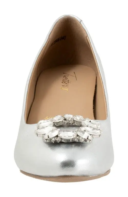 Trotters Kitten Heel Pumps - Silver