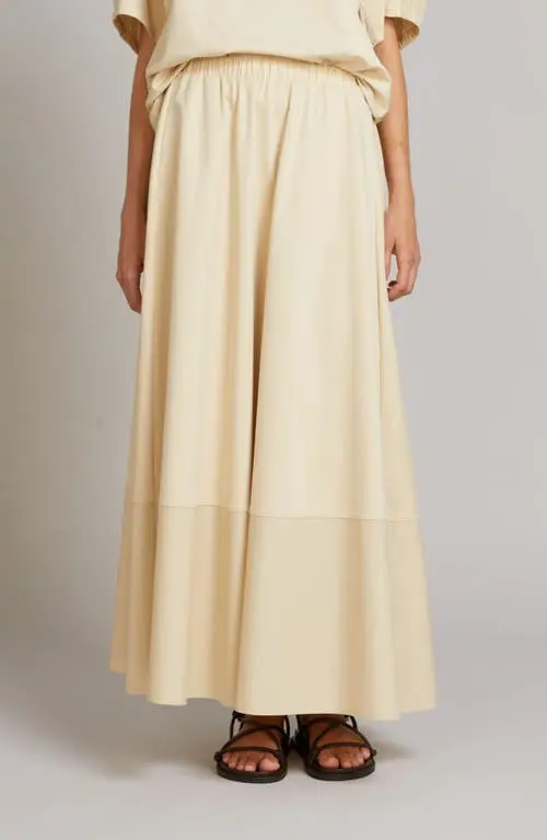 MM BY MAX MARA Ribes Mixed Media Maxi Skirt - Milk