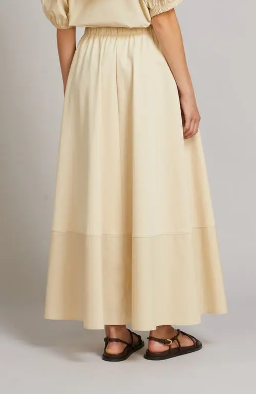 MM BY MAX MARA Ribes Mixed Media Maxi Skirt - Milk