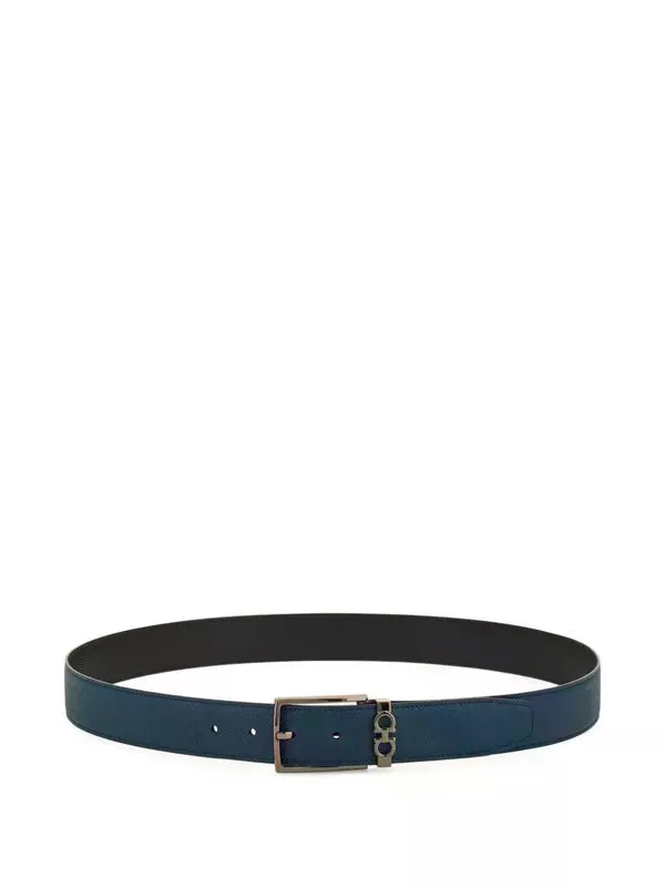 FERRAGAMO Gancini Reversible And Adjustable Belt - Blue