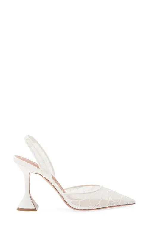 Amina Muaddi Holli Lace Slingback Pumps