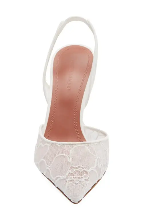 Amina Muaddi Holli Lace Slingback Pumps