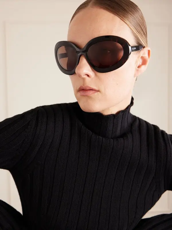 Alaïa Round-frame Sunglasses - Tortoiseshell