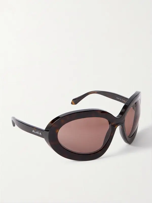 Alaïa Round-frame Sunglasses - Tortoiseshell