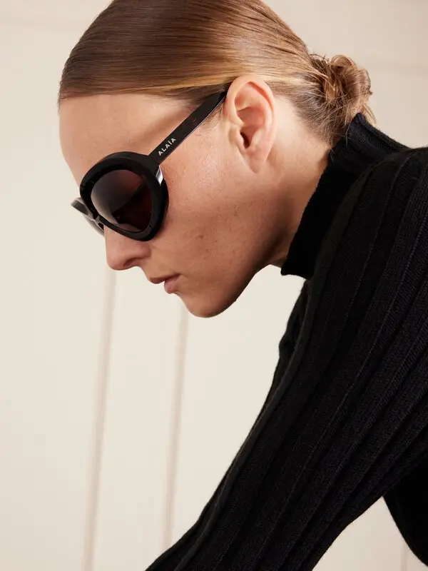 Alaïa Round-frame Sunglasses - Tortoiseshell