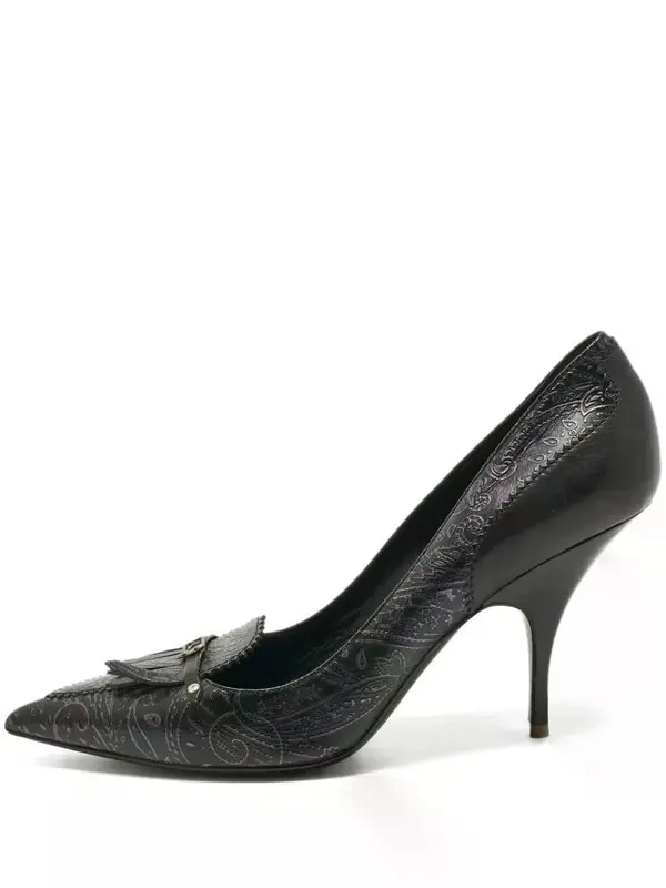 Burberry Leather Fringe Pumps