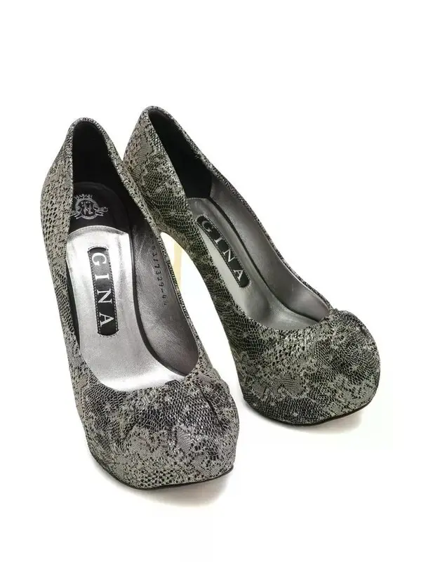 GINA Lace High-heeled Pumps With Platform Sole