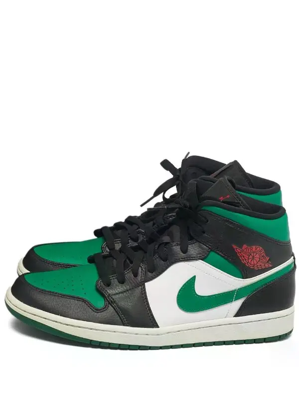 JORDAN Air 1 Mid Leather Sneakers - Black