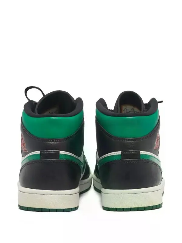 JORDAN Air 1 Mid Leather Sneakers - Black