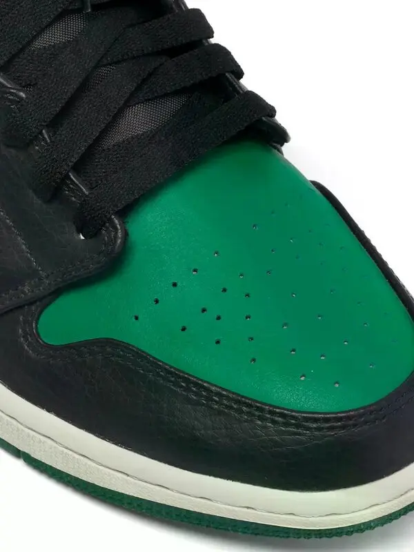 JORDAN Air 1 Mid Leather Sneakers - Black