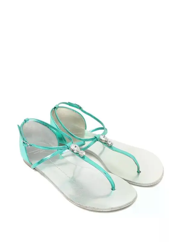 GIUSEPPE ZANOTTI Embellished Leather Sandals