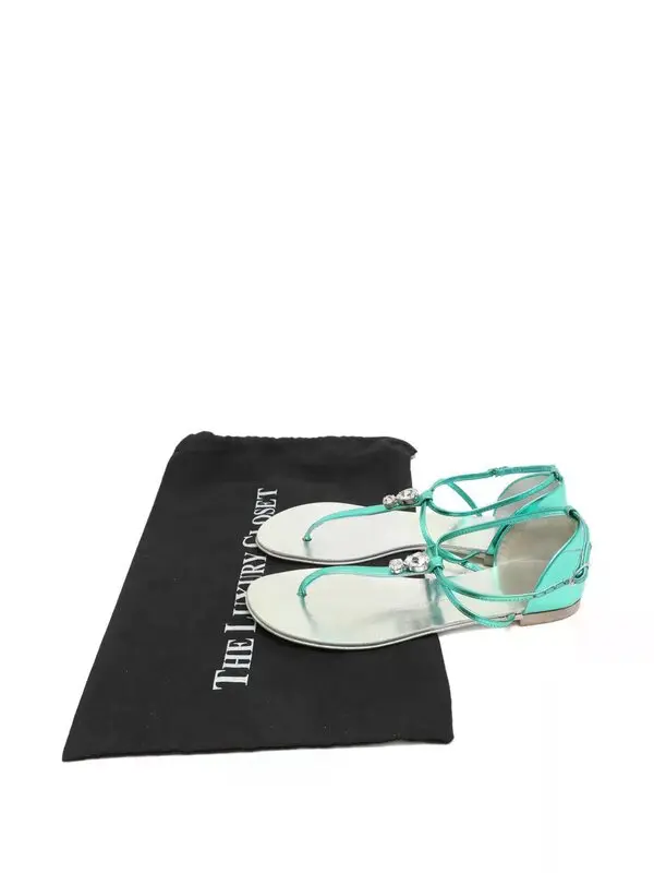 GIUSEPPE ZANOTTI Embellished Leather Sandals