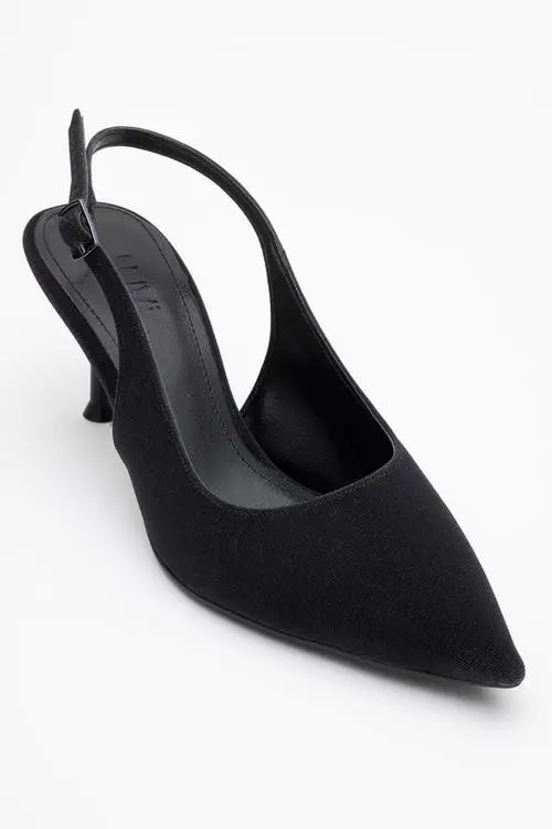 PROLOGUE SHOES Caisa Slingback Pointed Toe Pump - Black