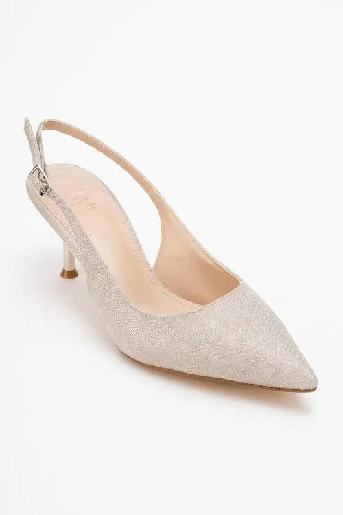 PROLOGUE SHOES Caisa Slingback Pointed Toe Pump - Gold