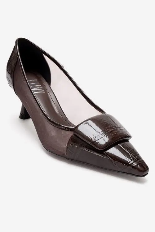 PROLOGUE SHOES Stiletto Pumps - Brown Patent