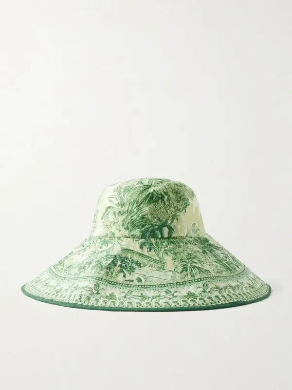 ALEMAIS Sara Printed Linen Sunhat