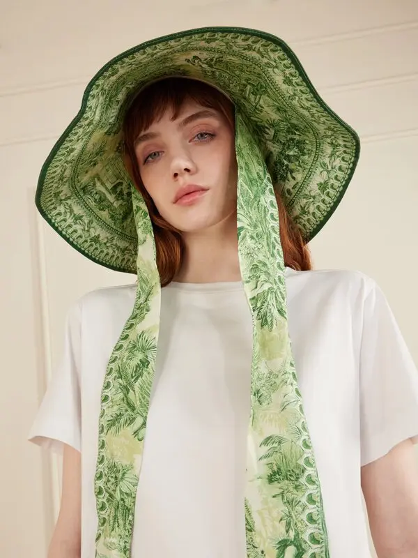 ALEMAIS Sara Printed Linen Sunhat