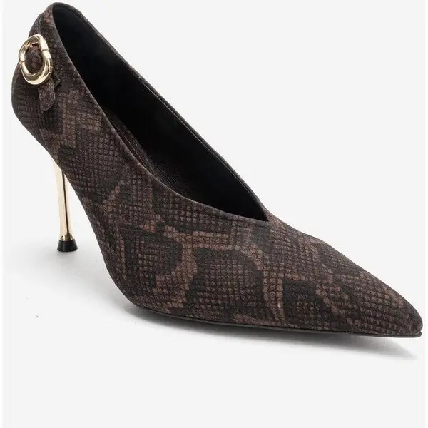 PROLOGUE SHOES Molly Stiletto Pump - Brown Pattern