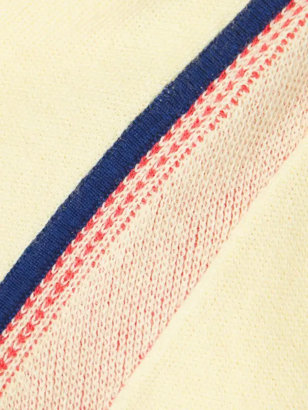 Guest In Residence Runner Striped Cotton And Cashmere-blend Shorts - Yellow