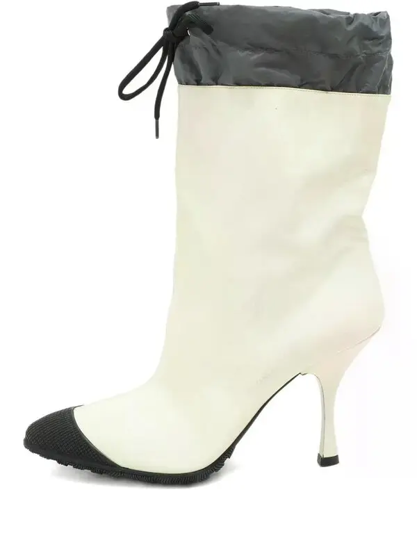 Miu Miu Panelled Lace-up Boots