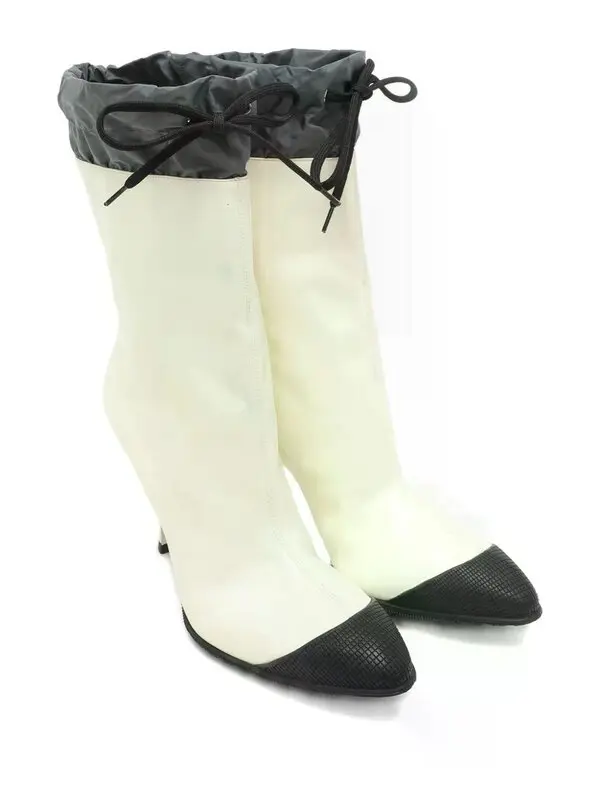 Miu Miu Panelled Lace-up Boots