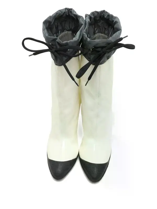 Miu Miu Panelled Lace-up Boots