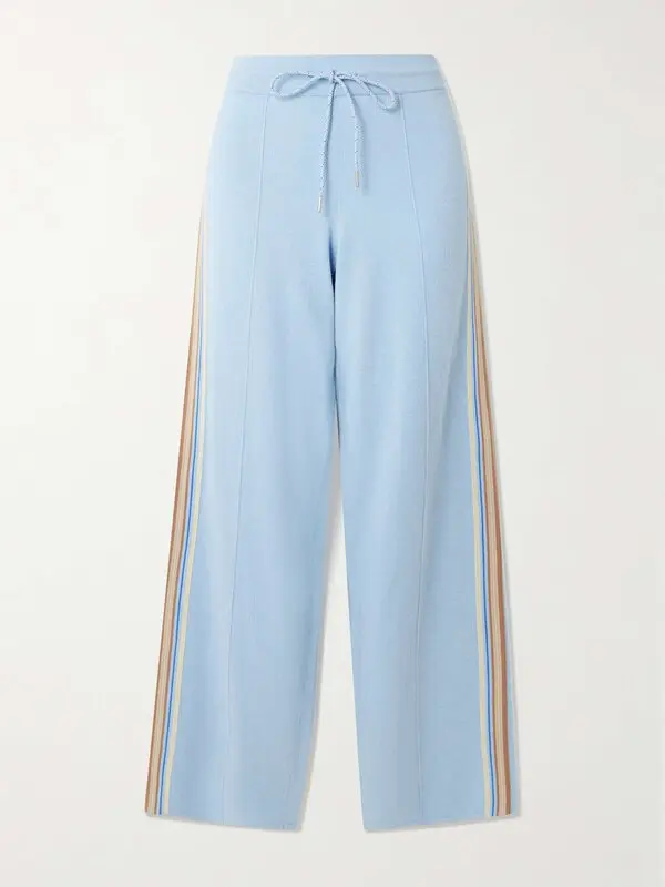 Guest In Residence Striped Cotton-blend Track Pants