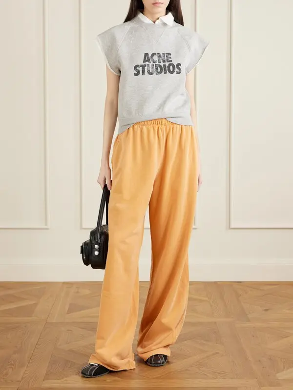 Acne Studios Cotton Logo-printed Sweatpants - Orange