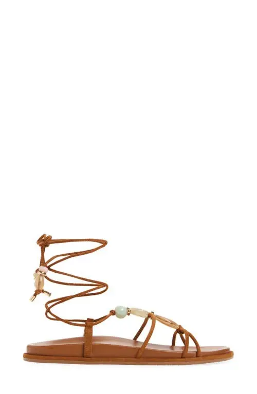 STUART WEITZMAN Majorca Ankle Tie Sandal - Boho Tan