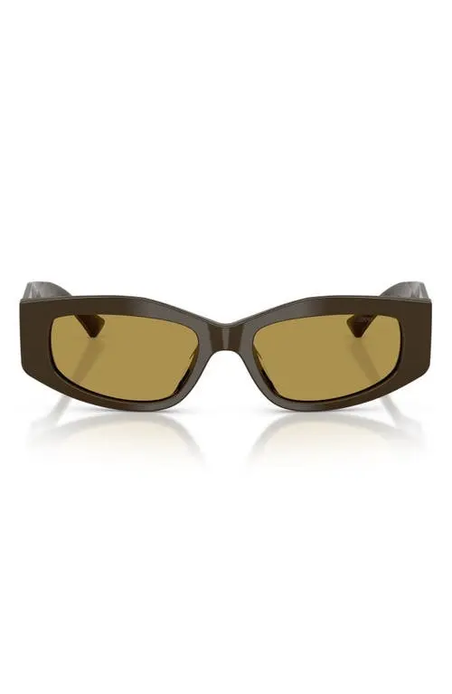 JIMMY CHOO 53mm Irregular Sunglasses - Caper Green/green