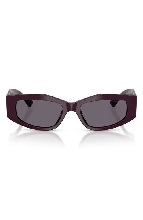 JIMMY CHOO 53mm Irregular Sunglasses - Prune/violet