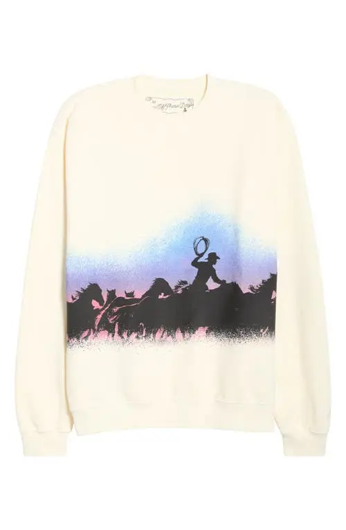 ONE OF THESE DAYS Driftin' Back Cotton Graphic Sweatshirt