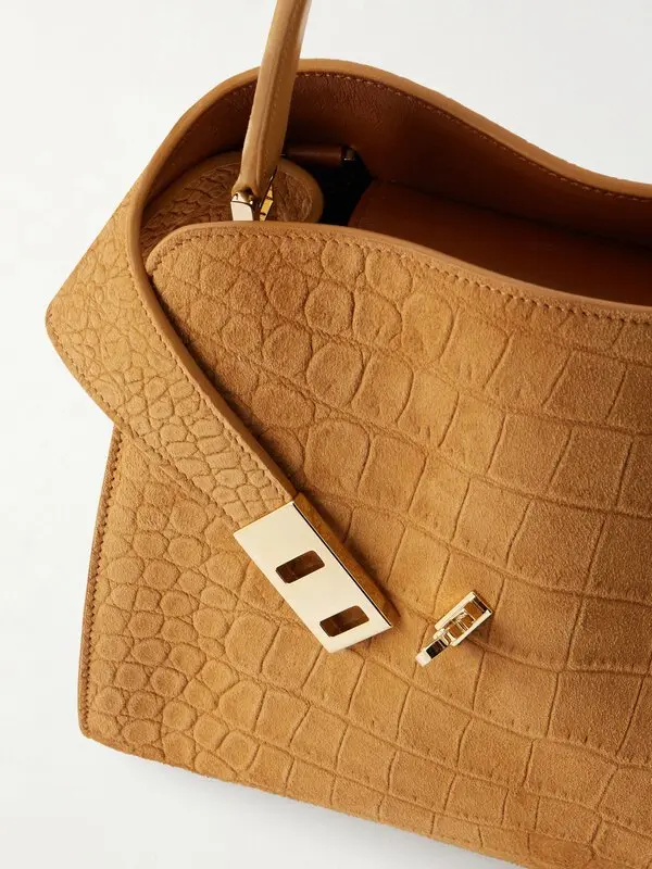 FERRAGAMO Hug Small Embellished Tote - Brown