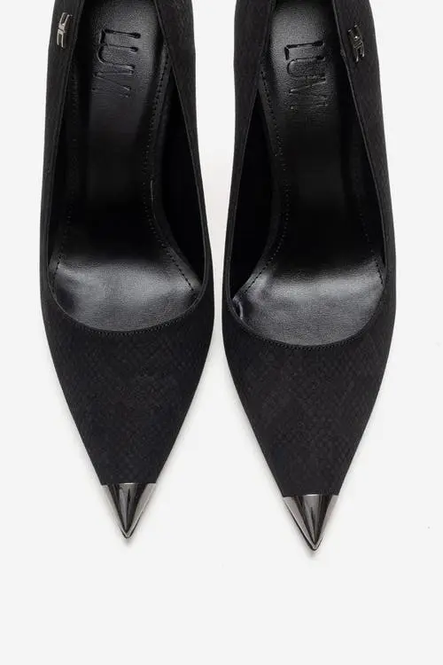 PROLOGUE SHOES Carlas Stiletto Pump - Black Pattern