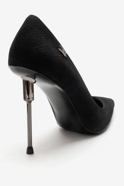 PROLOGUE SHOES Carlas Stiletto Pump - Black Pattern