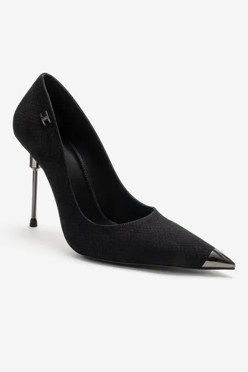 PROLOGUE SHOES Carlas Stiletto Pump - Black Pattern