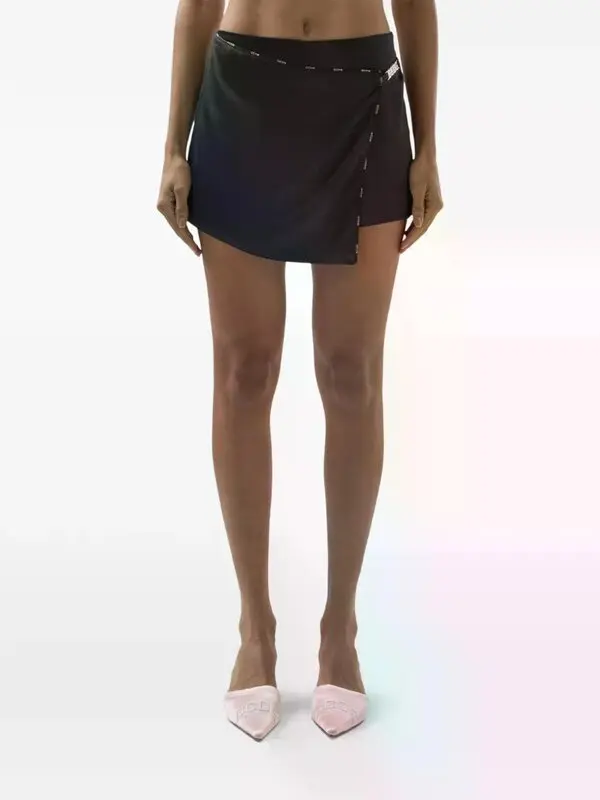 Gcds Logo-trim Mini Skort - Black