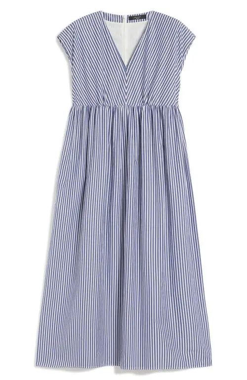 Max Mara Molo Stripe Cotton Dress - Navy