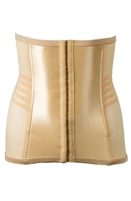 RAGO Shapette Powermesh Satin Panel Waist Cincher - Beige