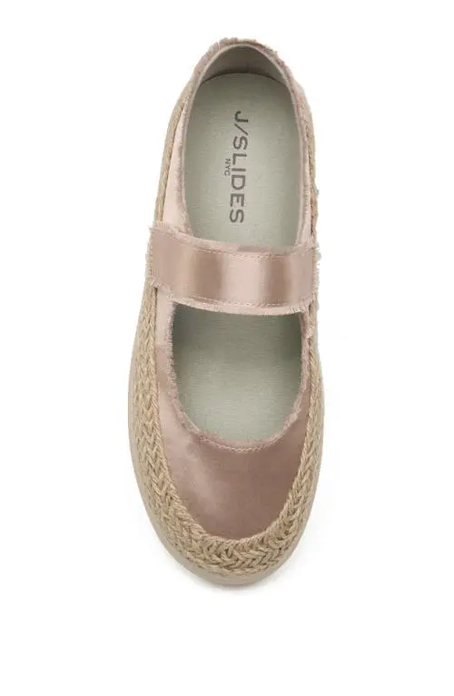 J/SLIDES NYC Horizon Mary Jane Espadrille Sneaker - Champagne