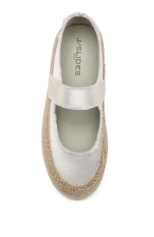 J/SLIDES NYC Horizon Mary Jane Sneaker - White