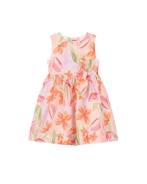 MAYORAL Floral Bow Dress - Pink