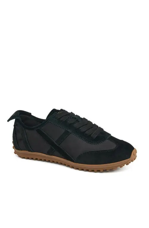 J/SLIDES NYC Emily Suede Sneaker - Black