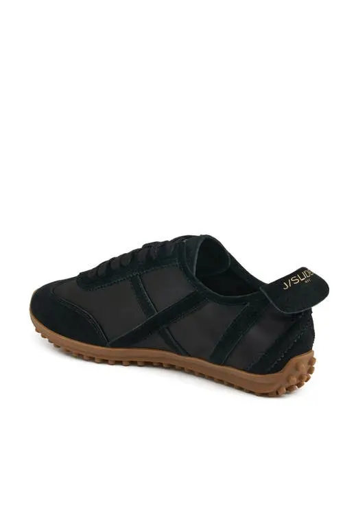 J/SLIDES NYC Emily Suede Sneaker - Black