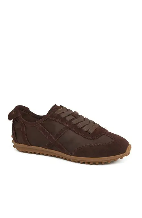 J/SLIDES NYC Emily Suede Sneaker - Chocolate